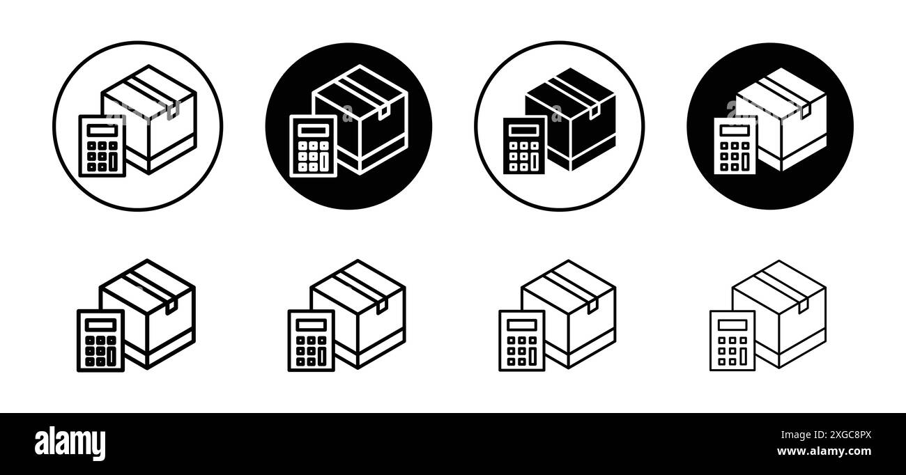 Estimate cost delivery icon vector logo set collection for web app ui ...