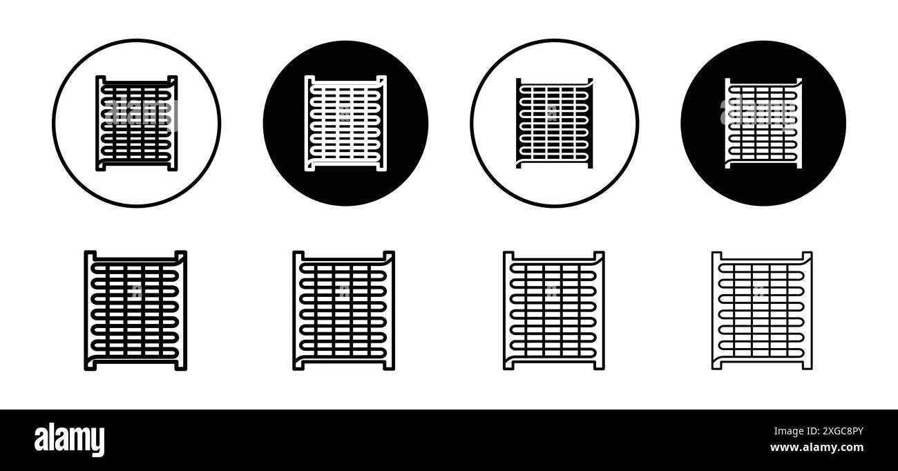 Condenser coil icon (2) vector logo set collection for web app ui Stock Vector Image & Art - Alamy