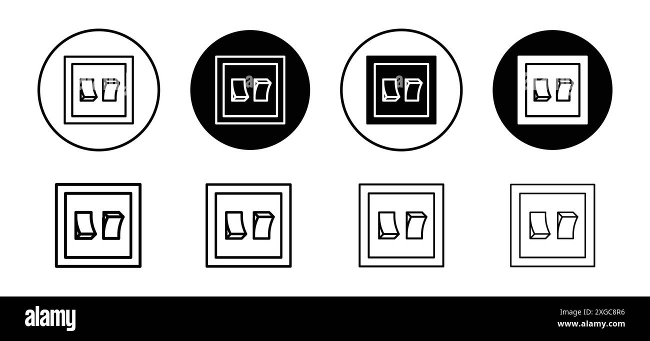 Electric switch icon vector logo set collection for web app ui Stock ...