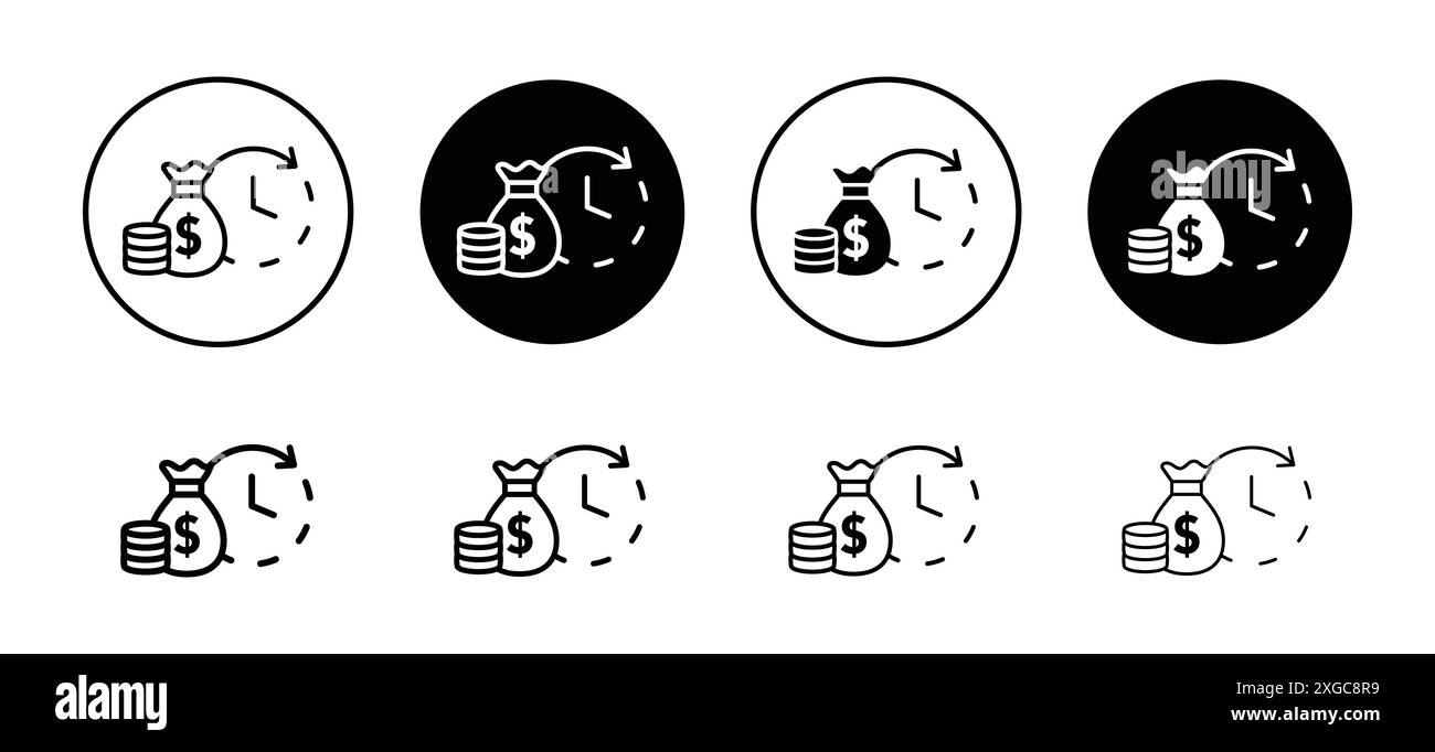 Deposit period icon vector logo set collection for web app ui Stock ...