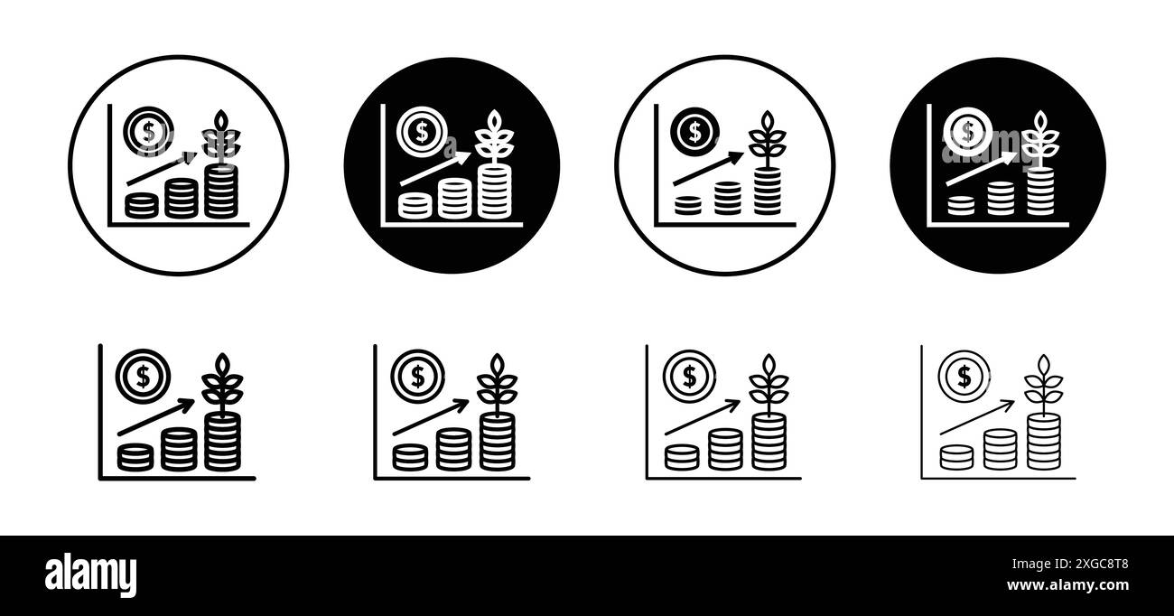 Fund growth icon vector logo set collection for web app ui Stock Vector Image & Art - Alamy