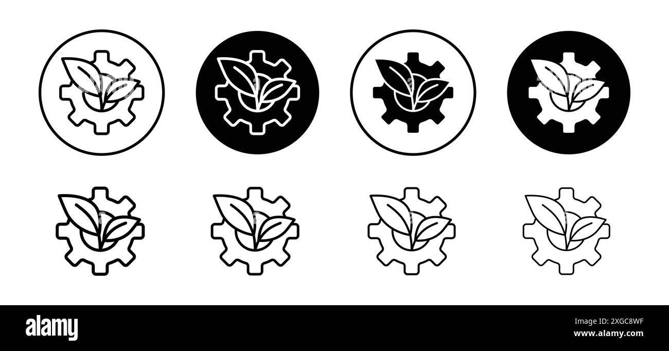 Eco industry icon vector logo set collection for web app ui Stock ...