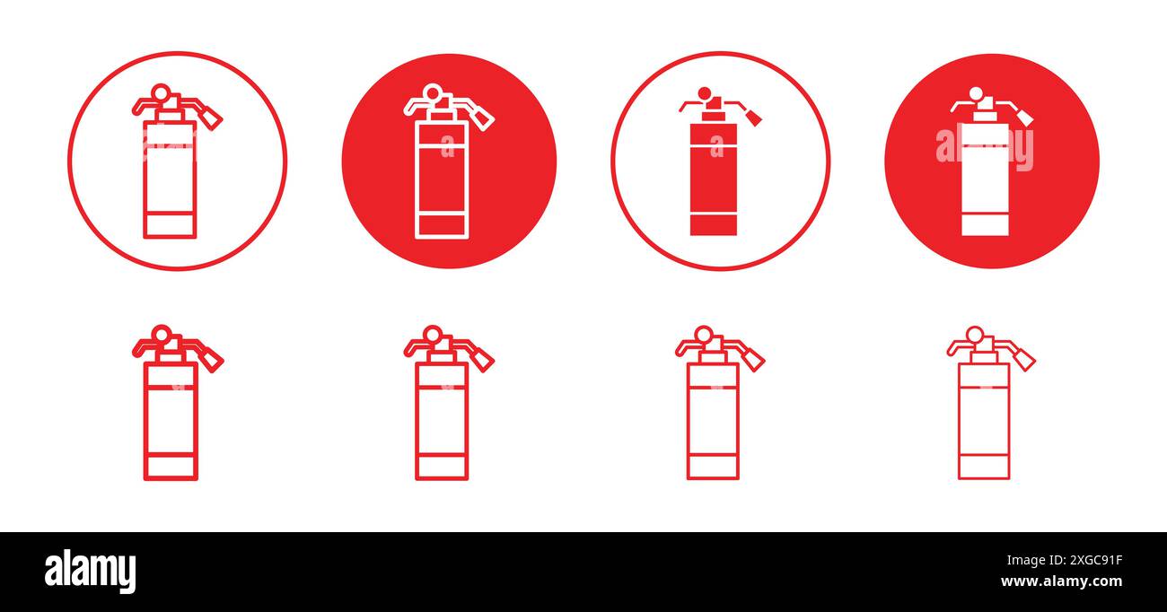 Fire extinguisher icon vector logo set collection for web app ui Stock ...