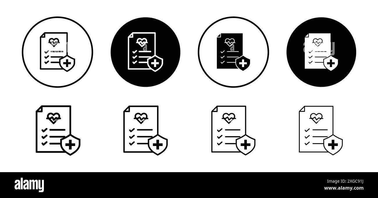 Health insurance icon vector logo set collection for web app ui Stock ...