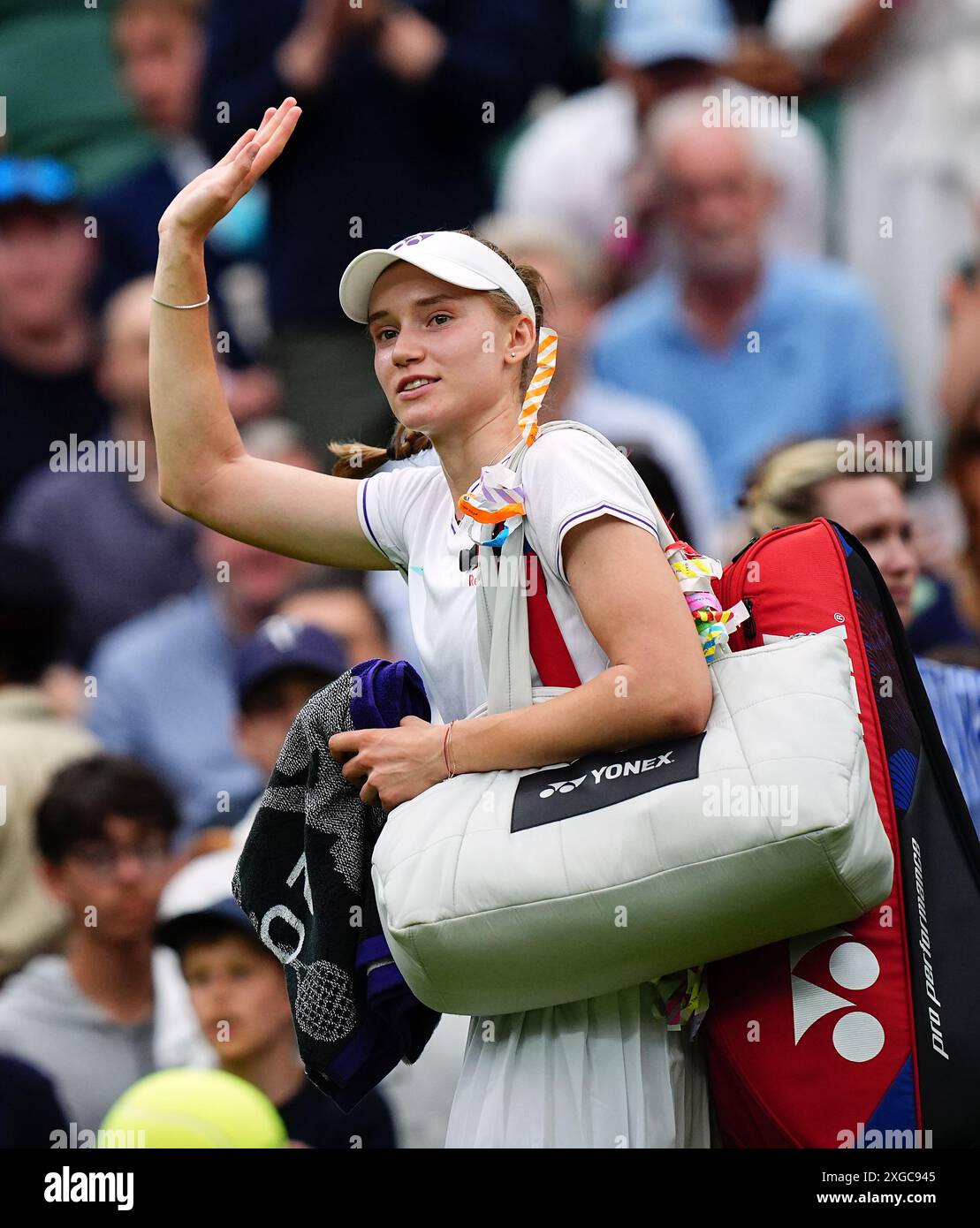 Elena Rybakina walks off court after her match against Anna Kalinskaya ...