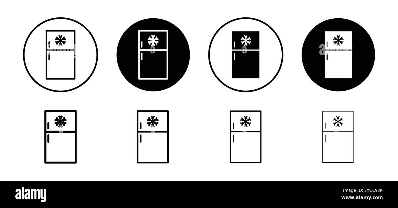 Fridge icon vector logo set collection for web app ui Stock Vector ...
