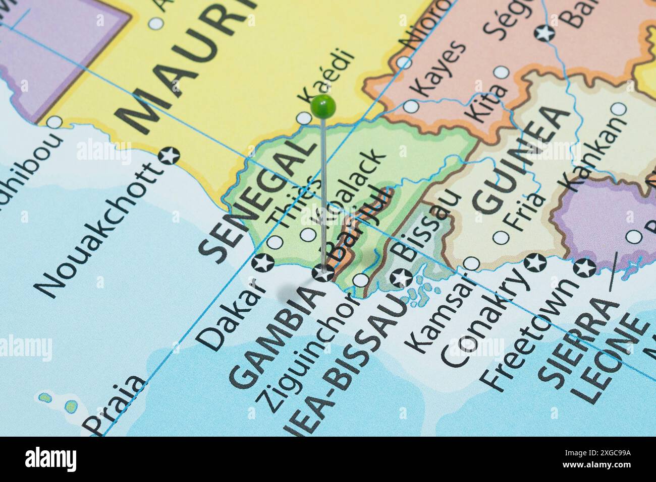 Gambia political map capital banjul hi-res stock photography and images ...