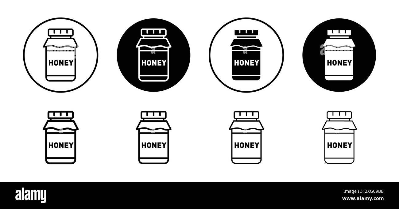 Honey jar icon vector logo set collection for web app ui Stock Vector ...