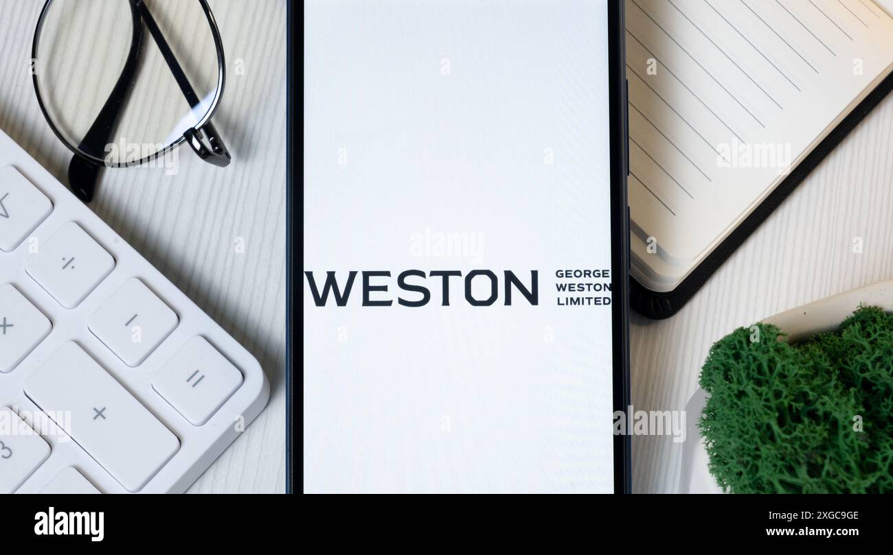 New York, USA - 11 June 2024: George Weston Logo on Phone Screen ...