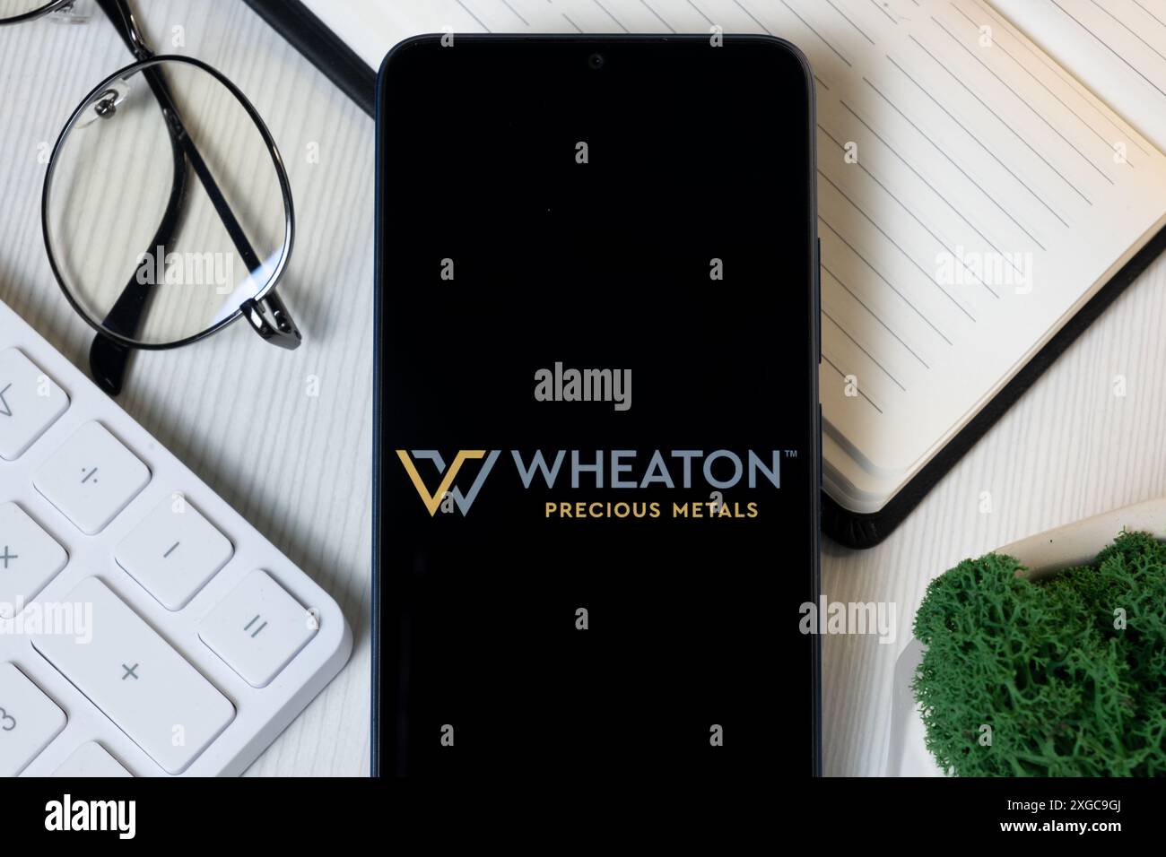 New York, USA - 11 June 2024: Wheaton Precious Metals Logo on Phone ...