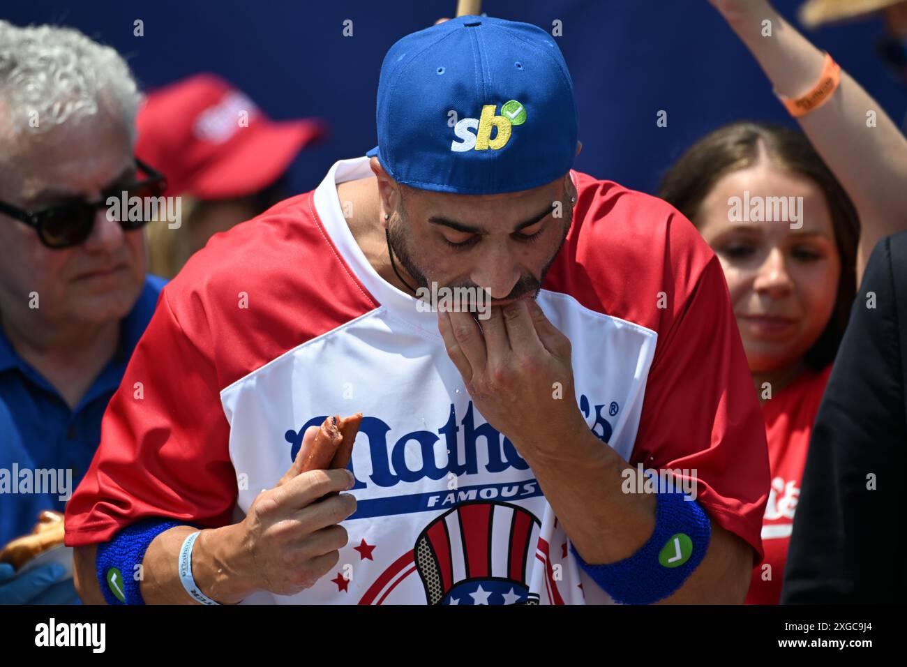 James Webb competes in the 2024 Nathan's Famous International Hot Dog ...