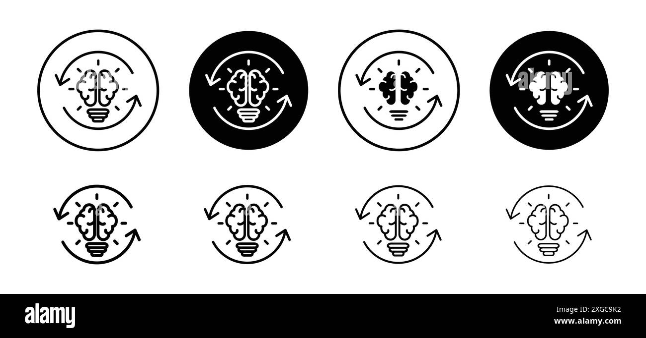 Inspiring Change icon vector logo set collection for web app ui Stock ...