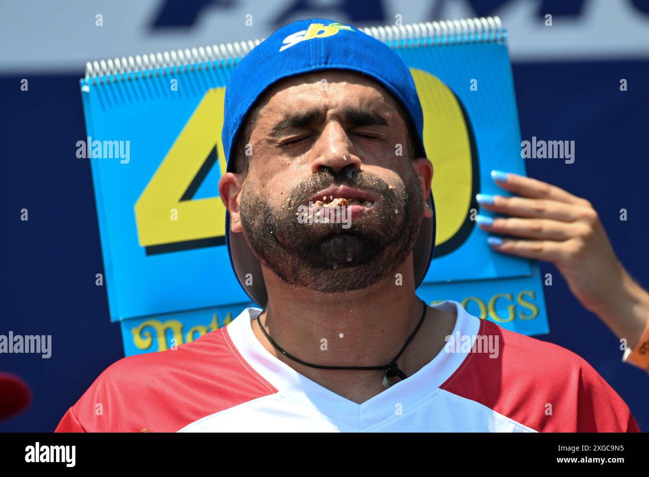 James Webb competes in the 2024 Nathan's Famous International Hot Dog ...