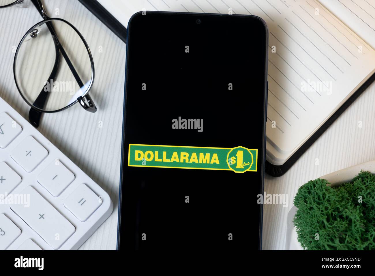 New York, USA - 11 June 2024: Dollarama Logo on Phone Screen, Company ...