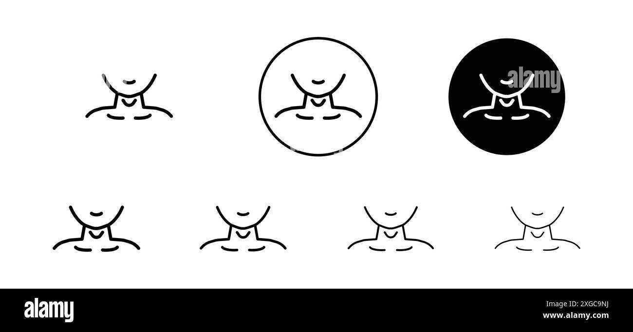 Human neck icon vector logo set collection for web app ui Stock Vector ...