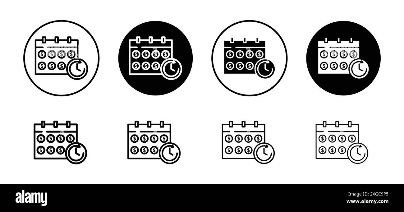 Long term planning icon vector logo set collection for web app ui Stock ...