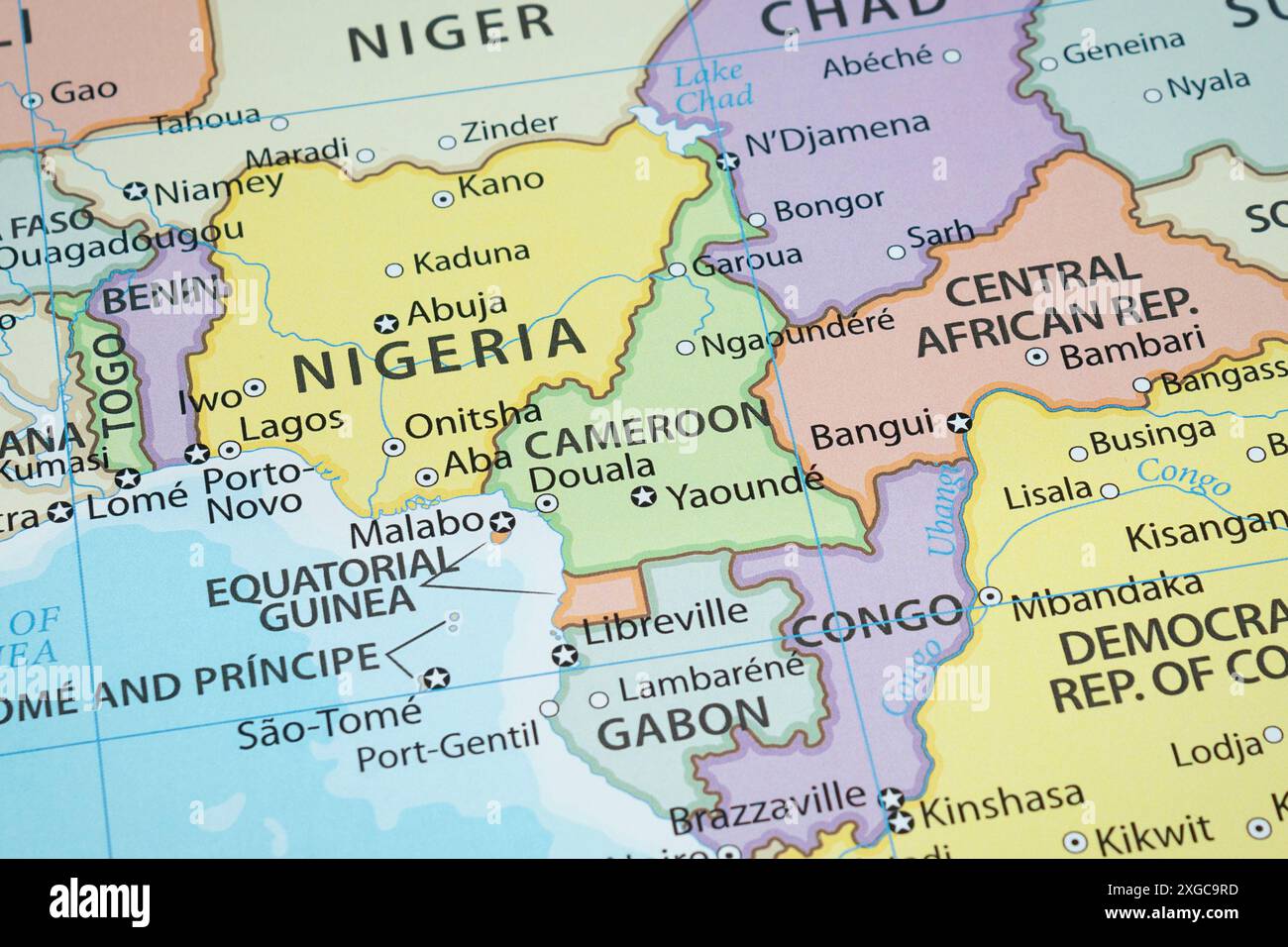 Yaounde map hi-res stock photography and images - Alamy