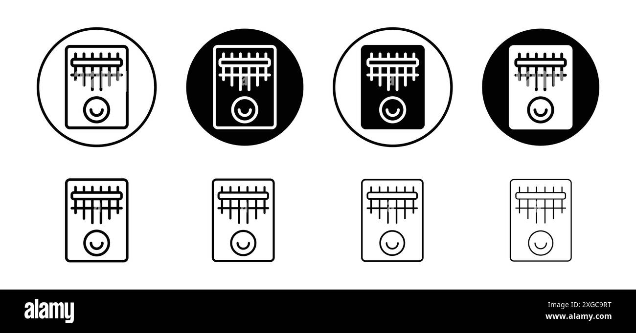 Kalimba Icon vector logo set collection for web app ui Stock Vector ...