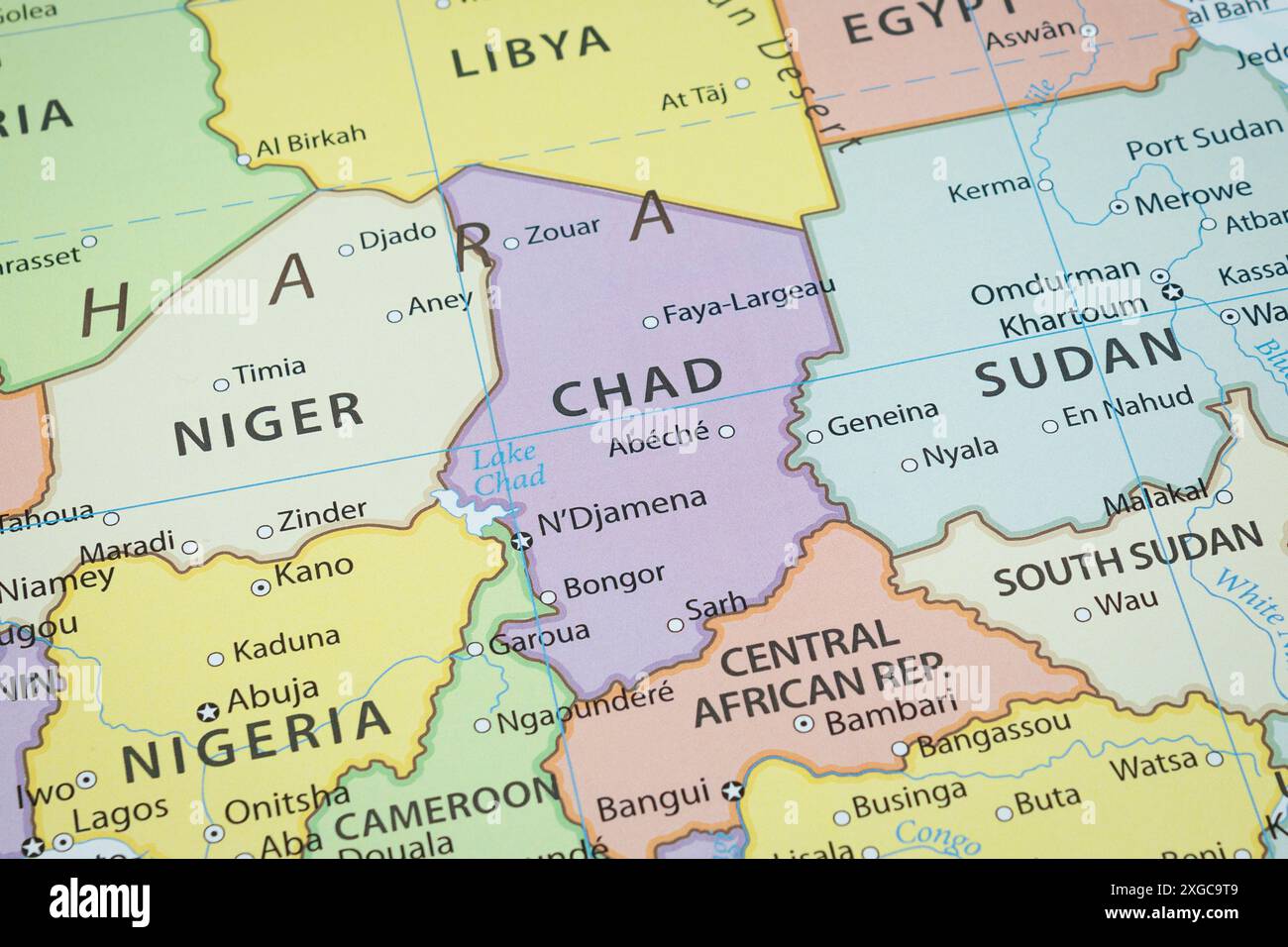 Ndjamena map hi-res stock photography and images - Alamy
