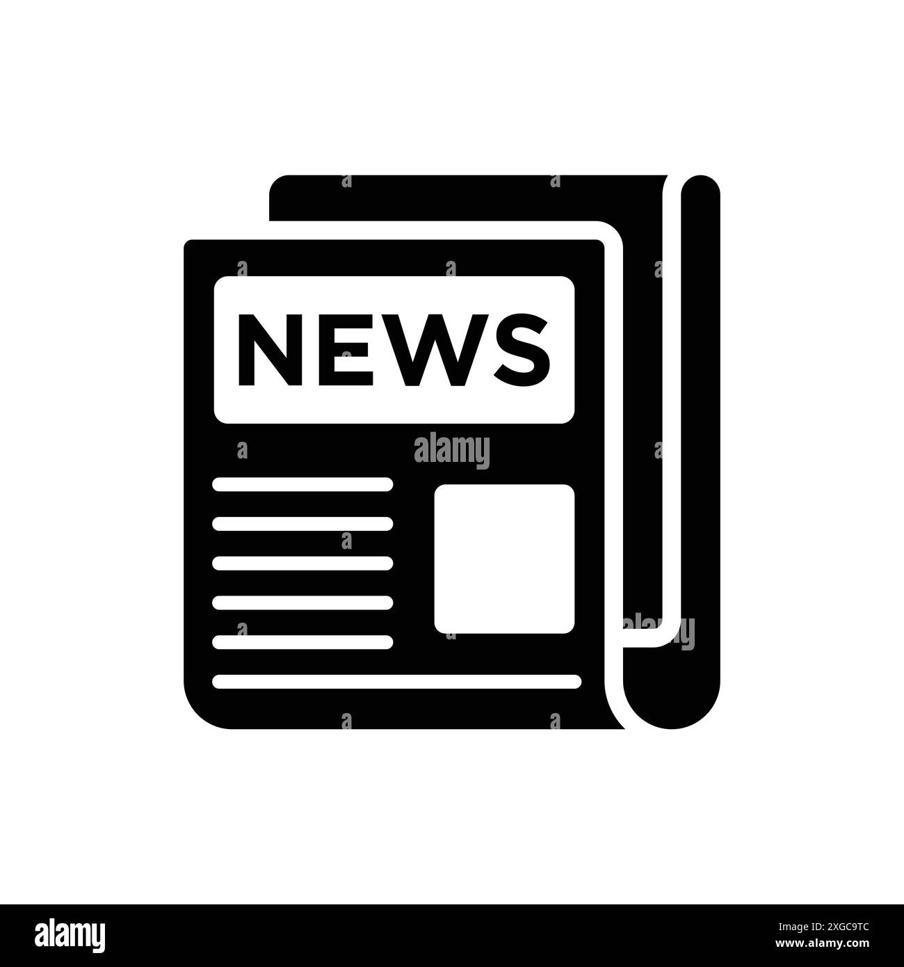 newspaper icon vector design template in white background Stock Vector ...