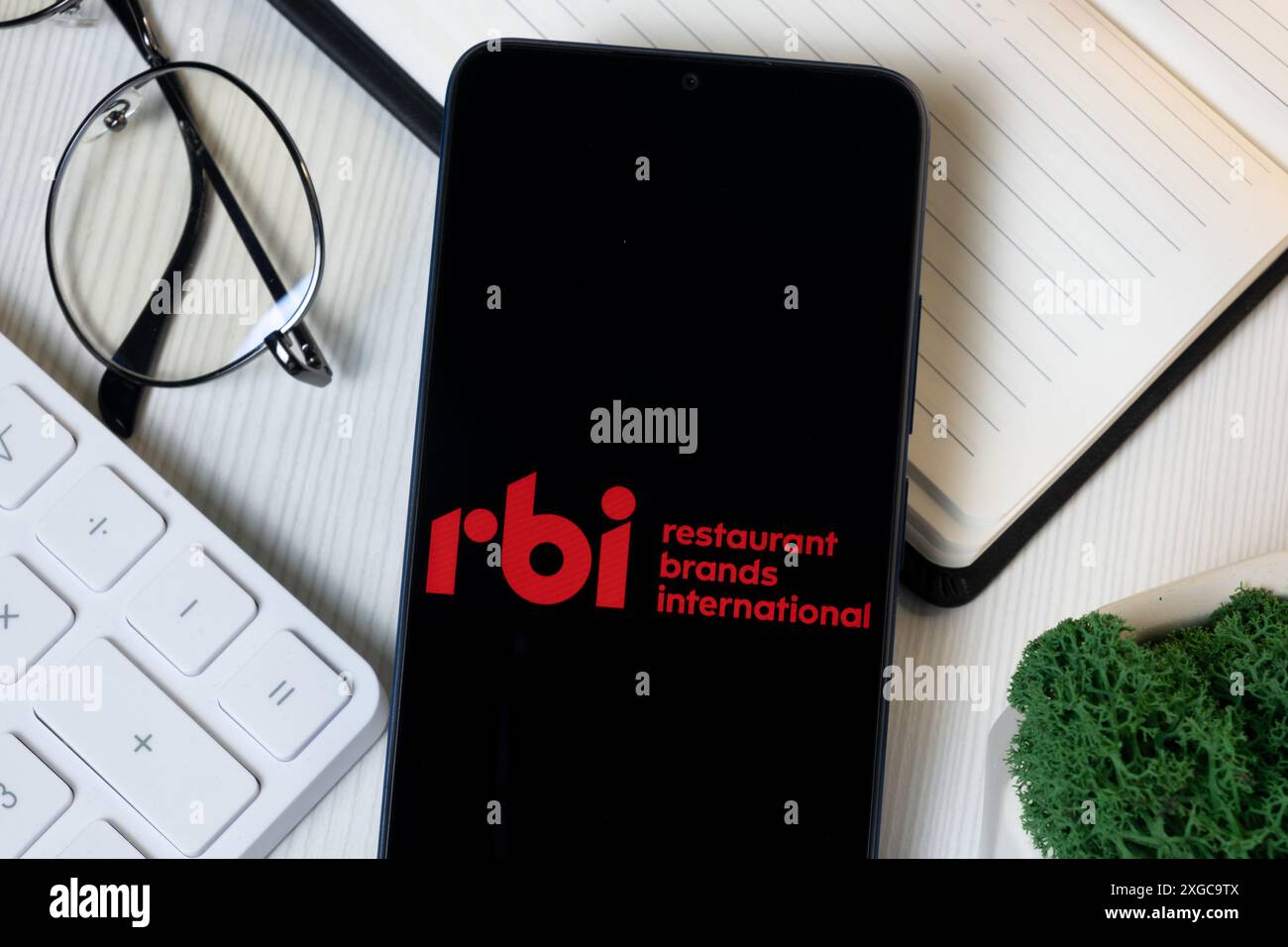 New York, USA - 11 June 2024: Restaurant Brands Logo on Phone Screen ...