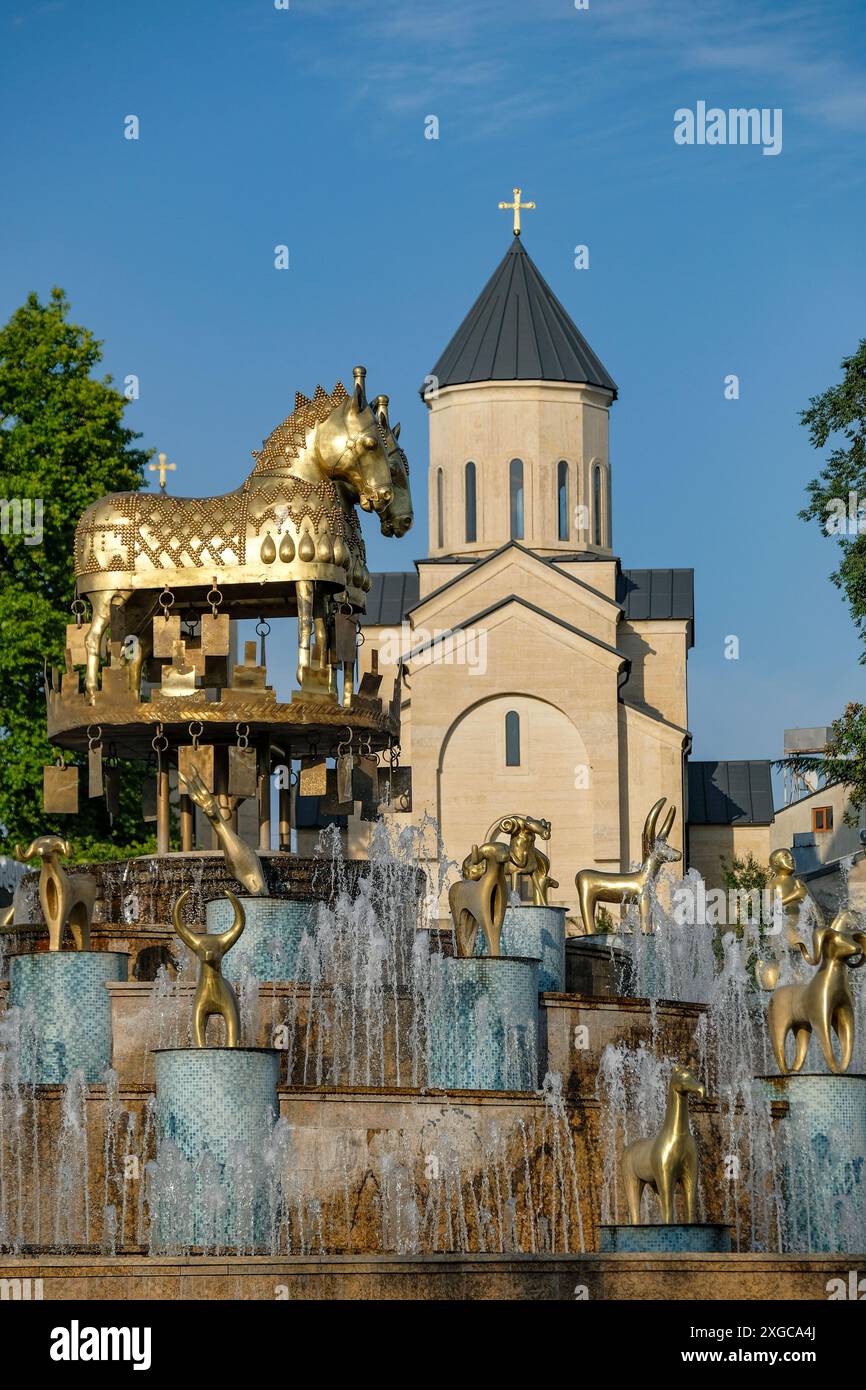 Kutaisi, Georgia - July 8, 2024: Detail of the Colchis Fountain in ...