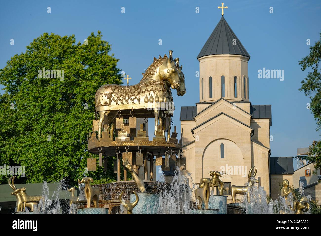 Kutaisi, Georgia - July 8, 2024: Detail of the Colchis Fountain in ...
