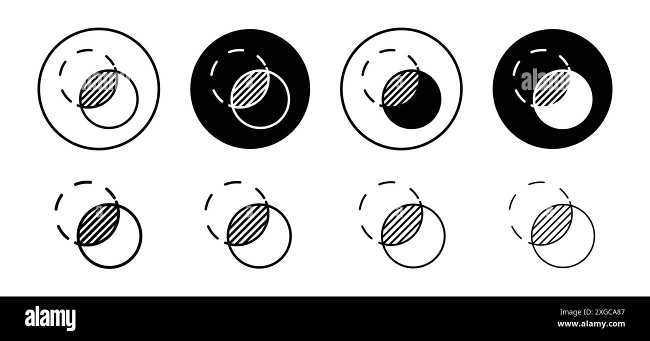 Opacity icon vector logo set collection for web app ui Stock Vector ...