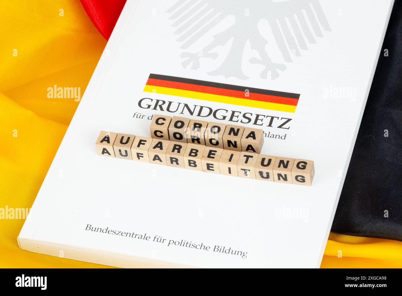 Symbol image of processing of the corona measures: German Basic Law ...