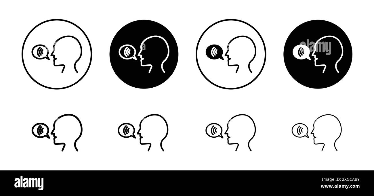 Pronunciation icon vector logo set collection for web app ui Stock ...