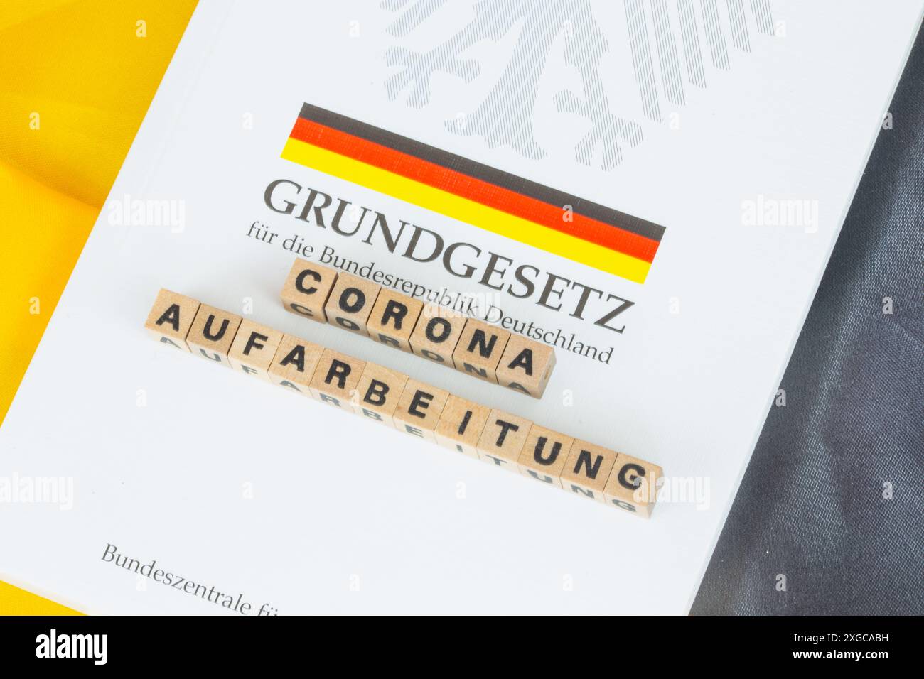 Symbol image of processing of the corona measures: German Basic Law ...