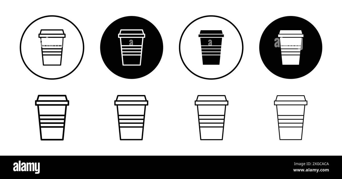Plastic Glass Icon Vector Logo Set Collection For Web App Ui Stock