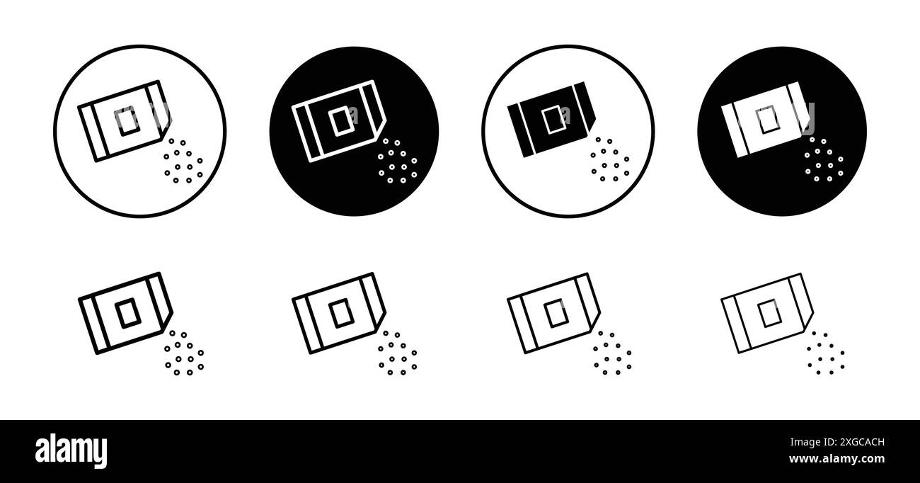 Packet soluble powder icon vector logo set collection for web app ui ...