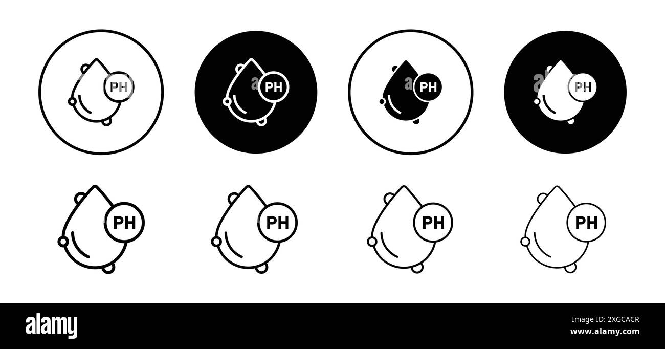 PH value icon vector logo set collection for web app ui Stock Vector ...