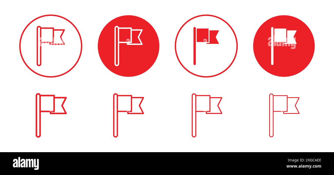 Report flag icon vector logo set collection for web app ui Stock Vector Image & Art - Alamy