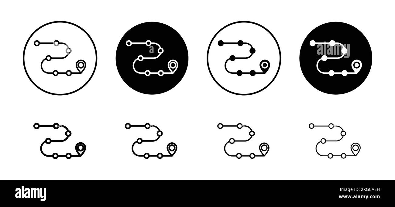 Roadmap icon (2) vector logo set collection for web app ui Stock Vector Image & Art - Alamy