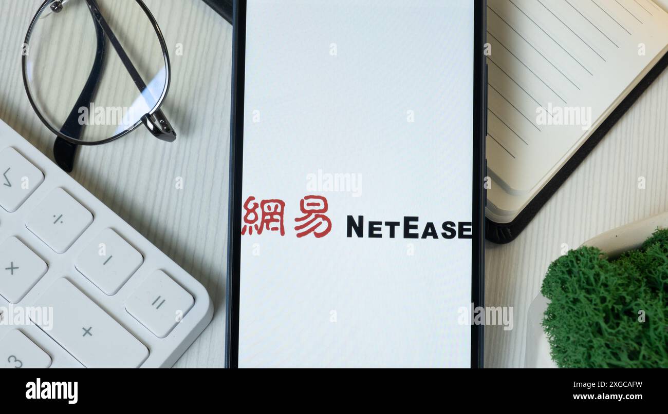 New York, USA - 11 June 2024: NetEase Logo on Phone Screen, Company ...