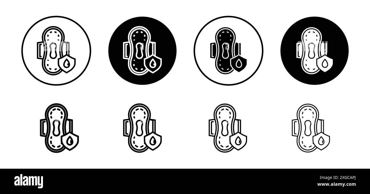 Sanitary pad icon vector logo set collection for web app ui Stock Vector Image & Art - Alamy