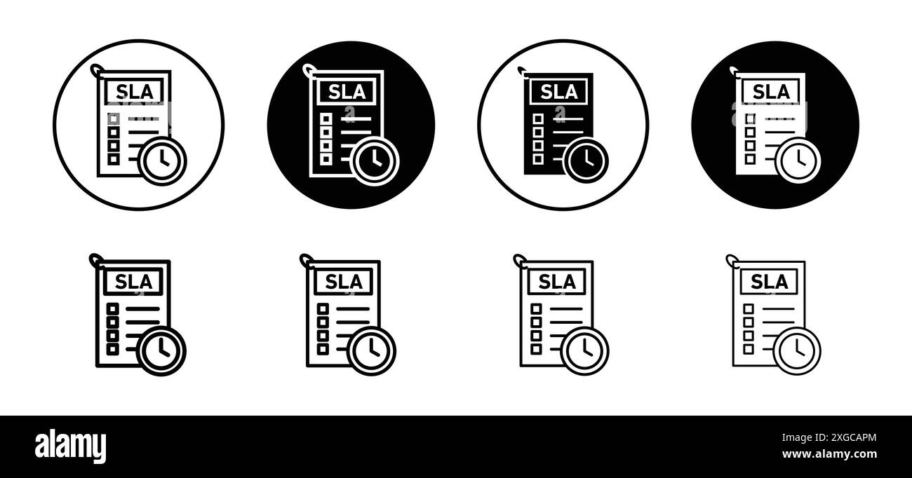 SLA Icon vector logo set collection for web app ui Stock Vector Image ...