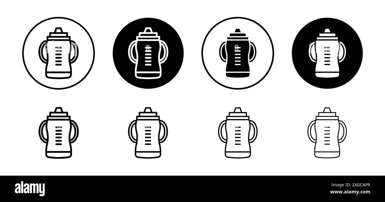 Sippy cup icon vector logo set collection for web app ui Stock Vector ...