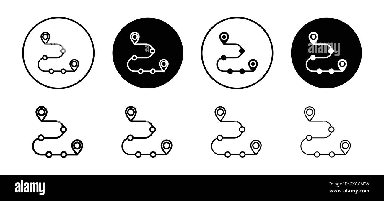 Roadmap icon vector logo set collection for web app ui Stock Vector ...