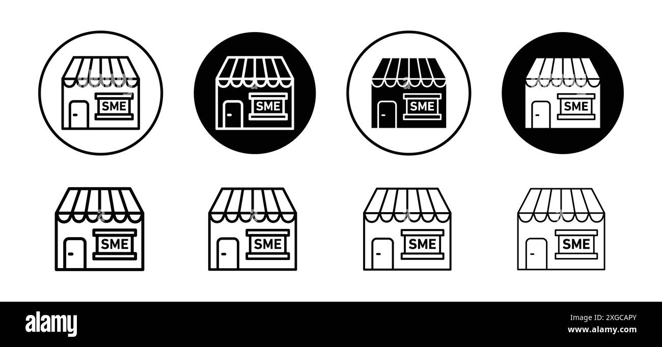 SME icon vector logo set collection for web app ui Stock Vector Image ...