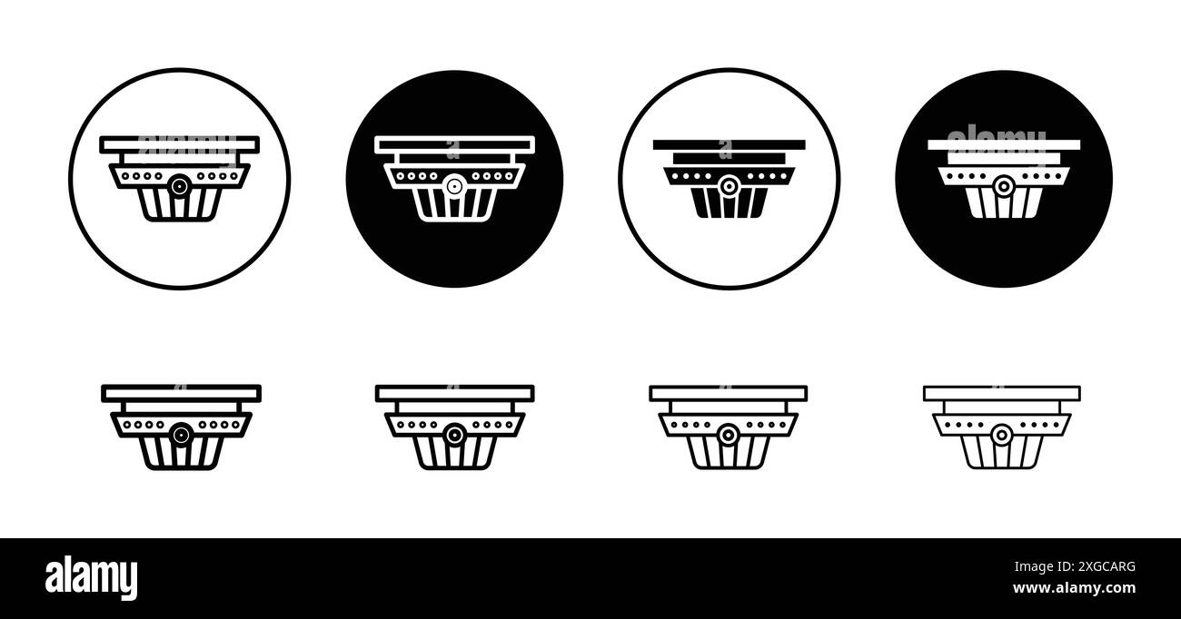 Smoke detector icon vector logo set collection for web app ui Stock ...