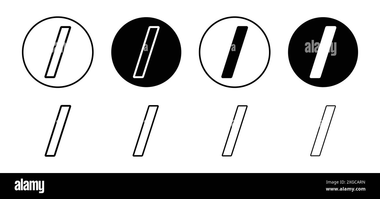 Slash icon vector logo set collection for web app ui Stock Vector Image ...