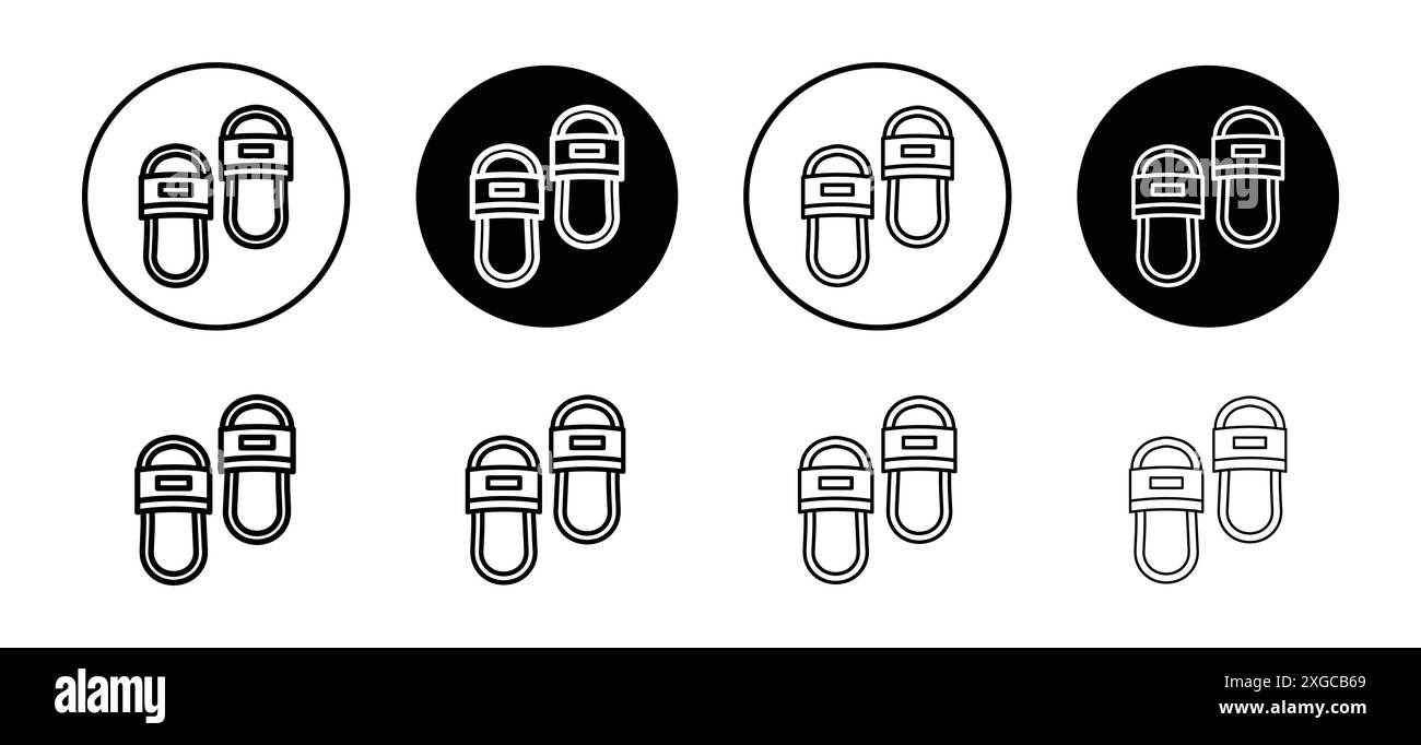 Slippers icon vector logo set collection for web app ui Stock Vector ...