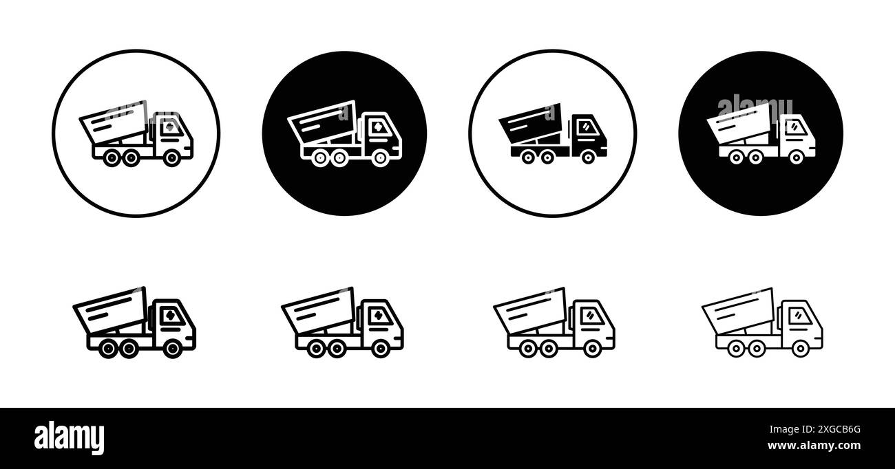 Tipper truck icon vector logo set collection for web app ui Stock Vector Image & Art - Alamy