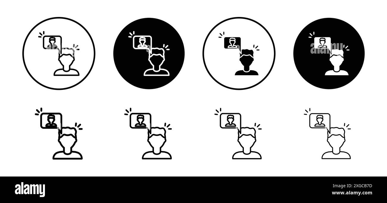 Self awareness icon vector logo set collection for web app ui Stock Vector Image & Art - Alamy