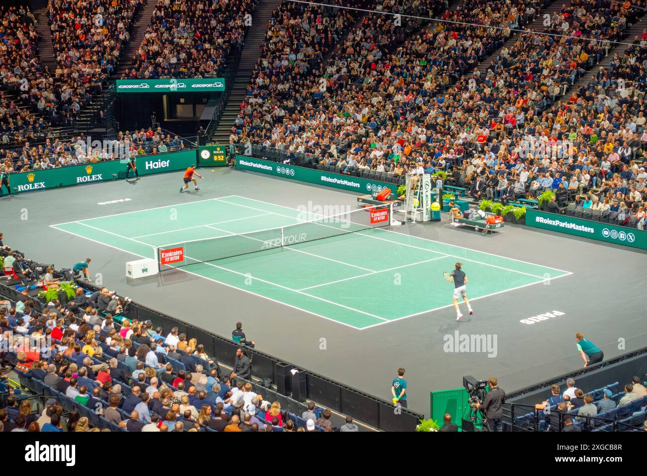 France, Paris, Agora Arena hall of Paris-Bercy, Tennis tournament ...