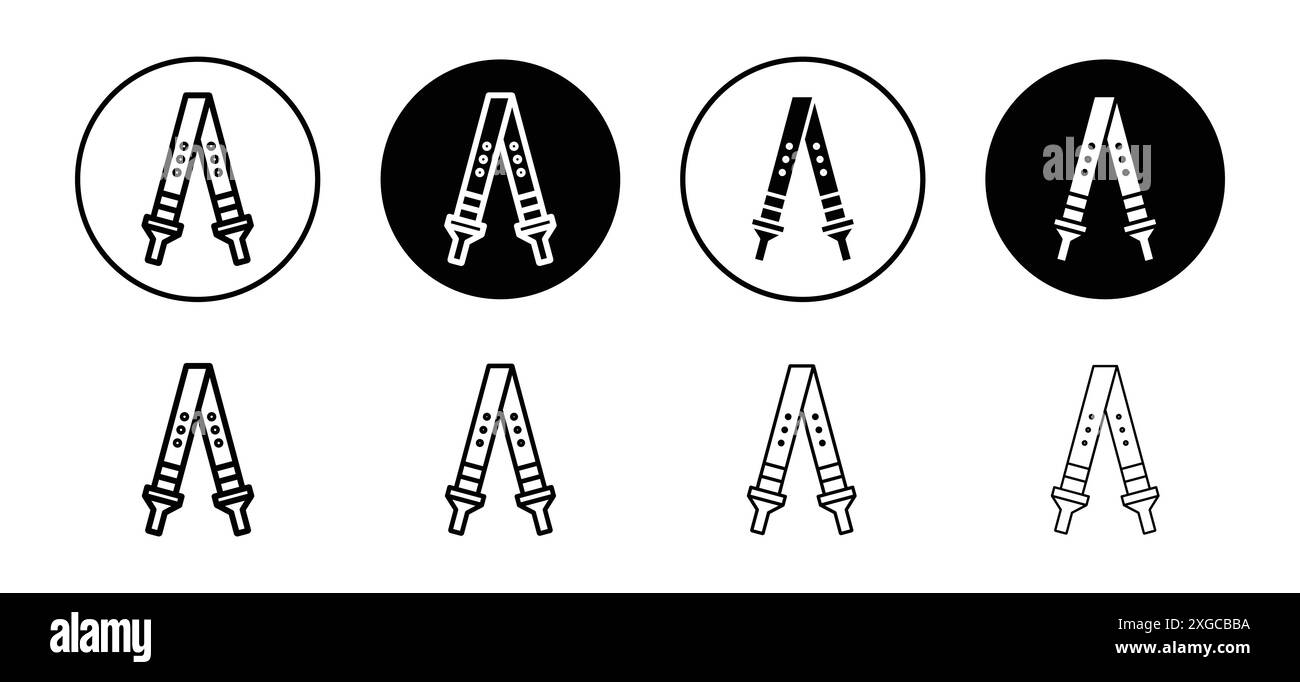 Shoulder Strap Icon Vector Logo Set Collection For Web App Ui Stock