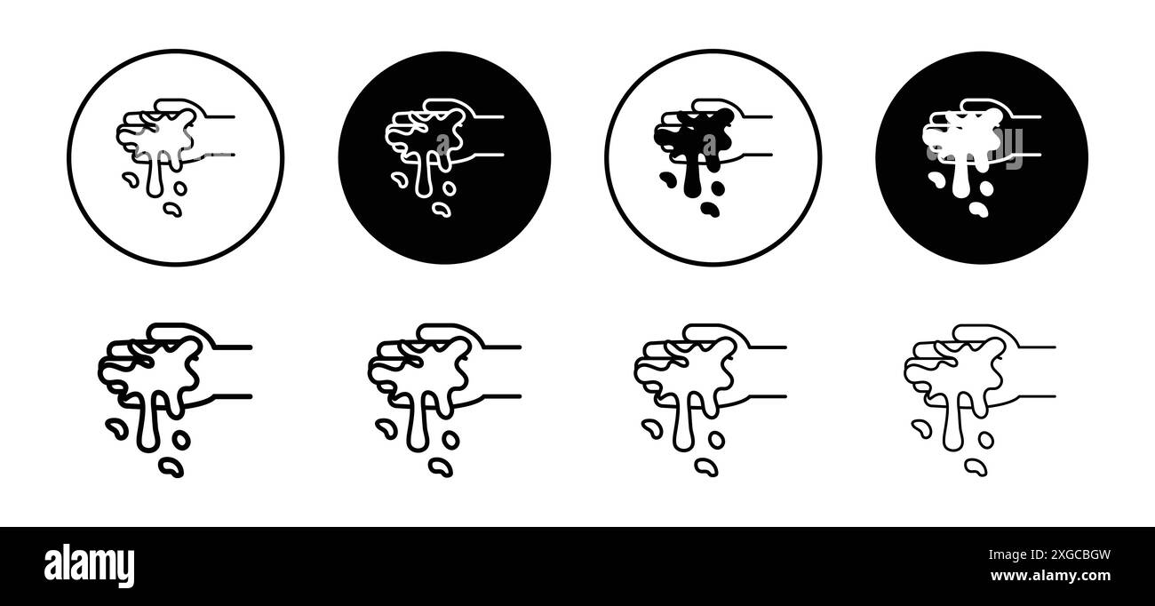 Slime icon vector logo set collection for web app ui Stock Vector Image ...